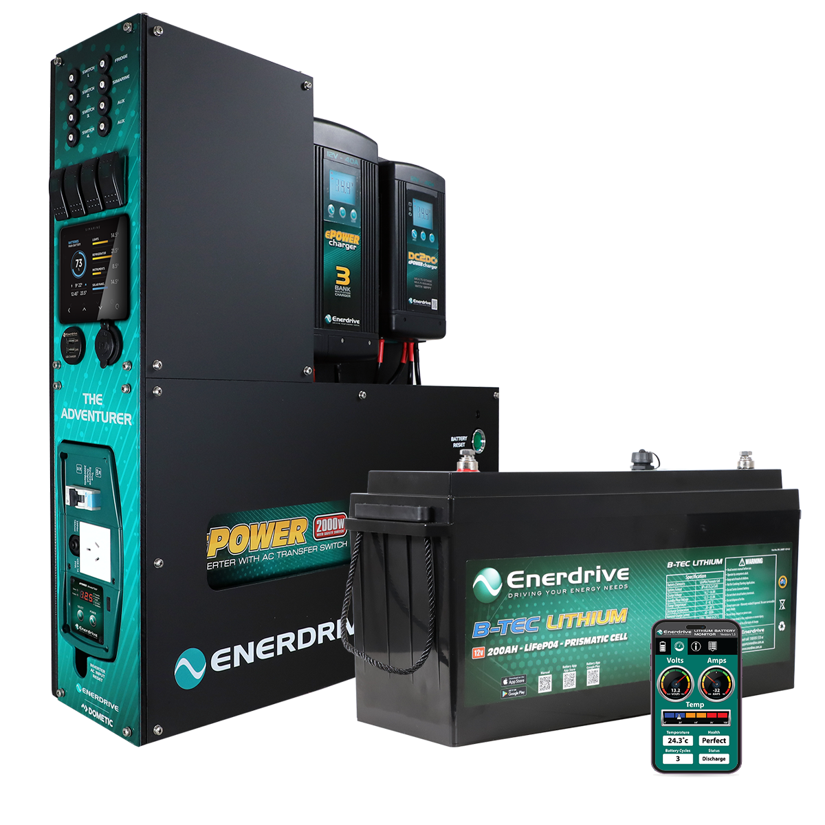 The Adventurer Power System - 200Ah BTEC Bundle – T.C BOXES