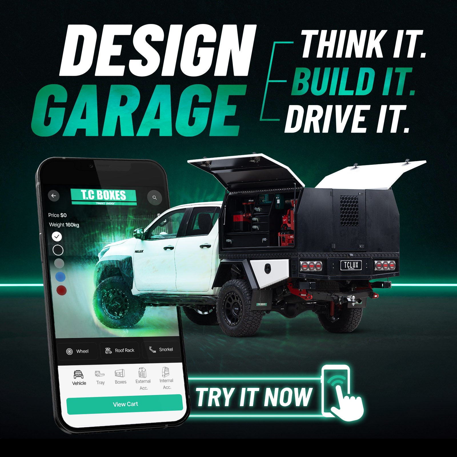 Design Garage - Build Your Rig | Ute Setup Tool – T.C BOXES