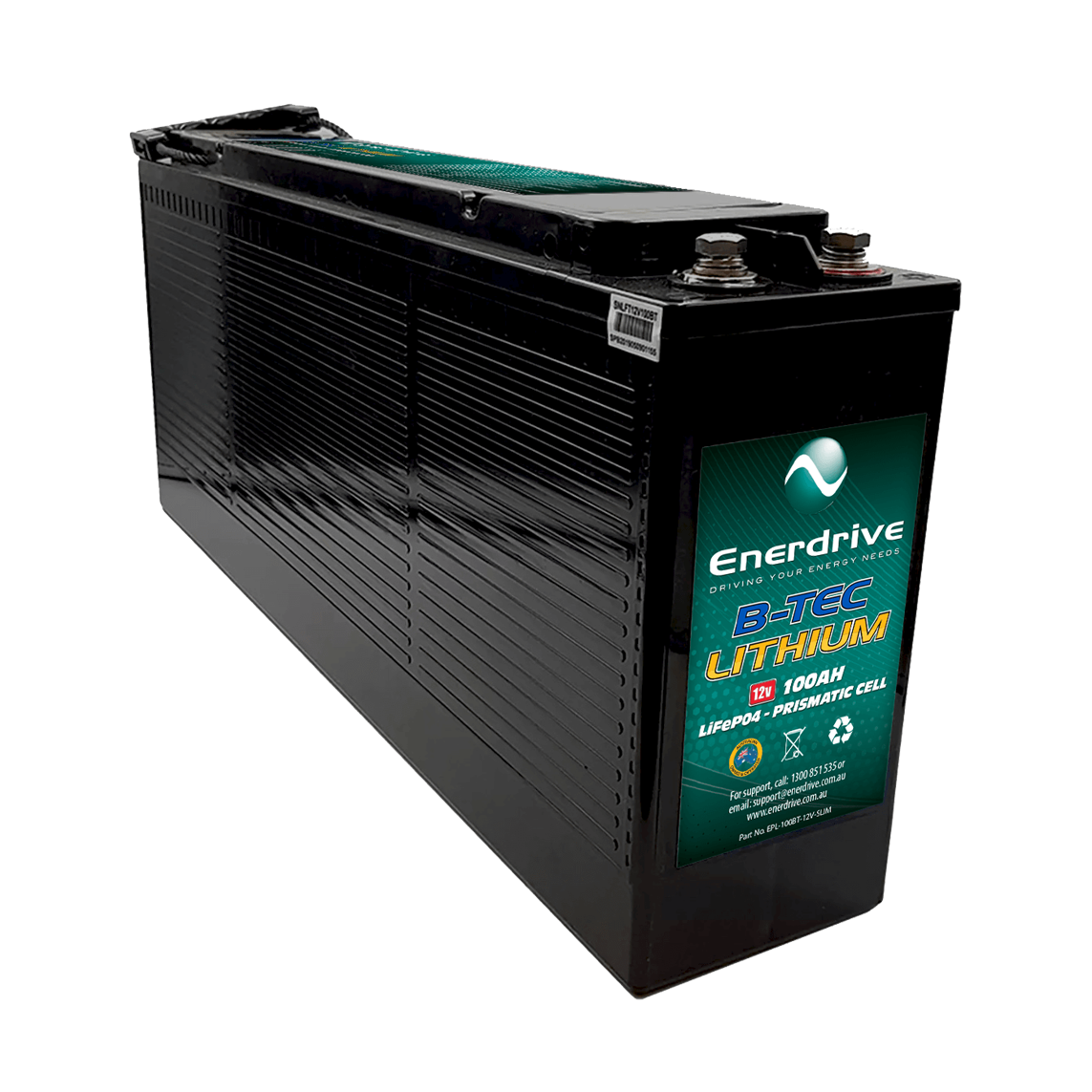 Enerdrive B-TEC 12V 100Ah Slimline Lithium Battery – T.C BOXES