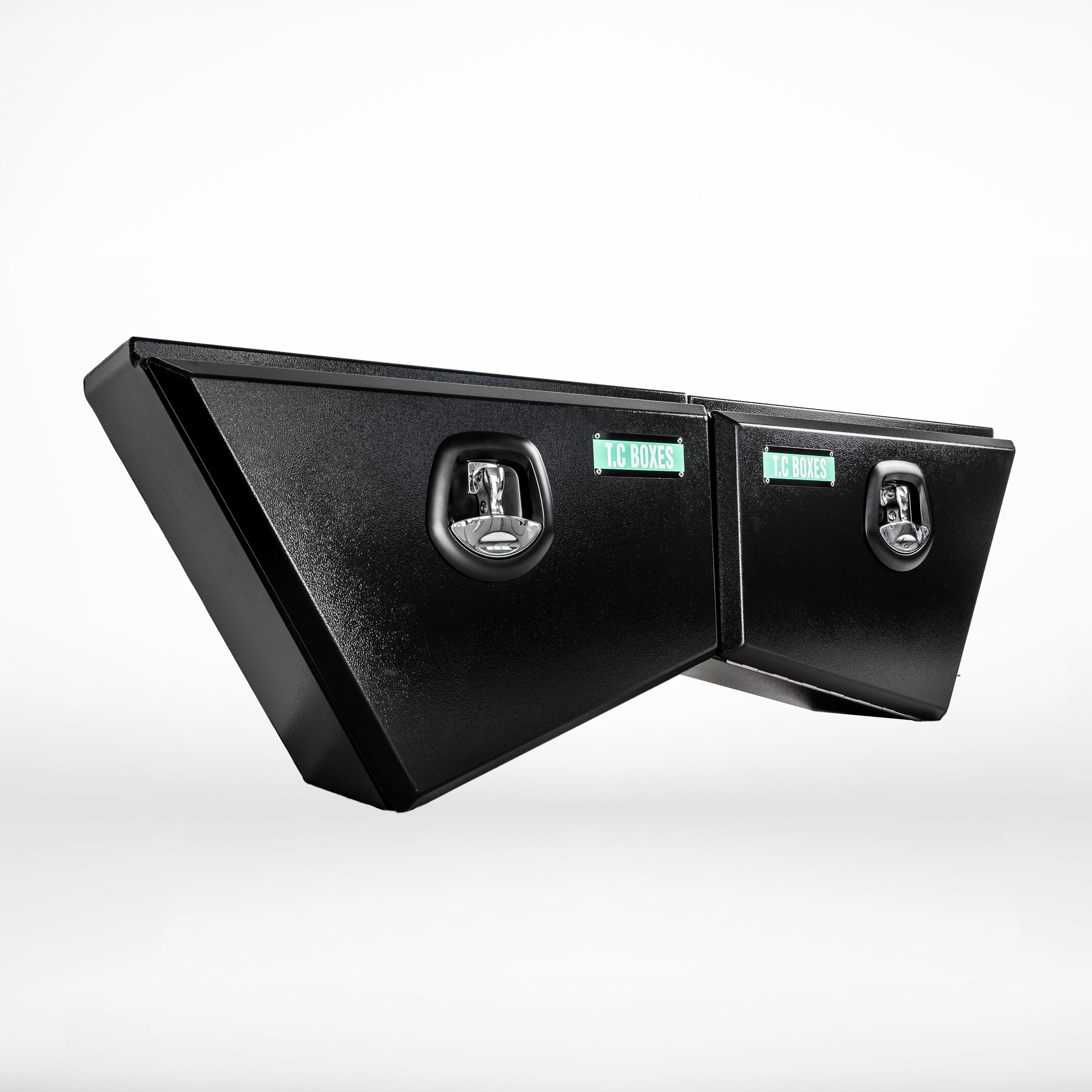 750mm NTR Tapered Aluminium Under Tray Toolbox (Pair) - Black – T.C BOXES